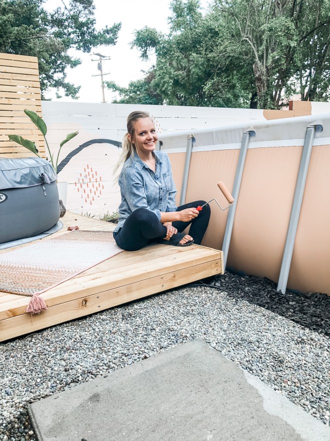 Painting an Above Ground Pool – These Spaces Between