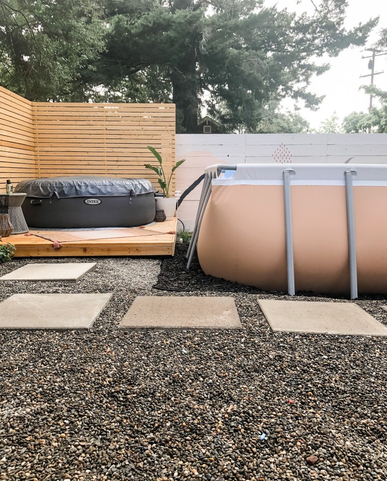 Painting an Above Ground Pool – These Spaces Between